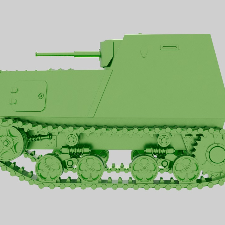 3D Printable Tractor tank KhTZ-16 (USSR, WW2) by Wargame3d