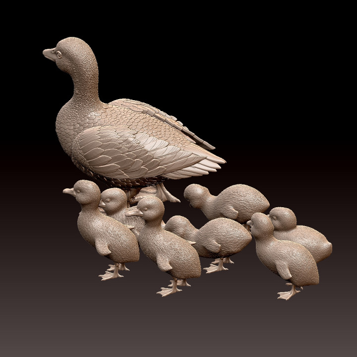 3D Printable duckling duck by 3Dimontis