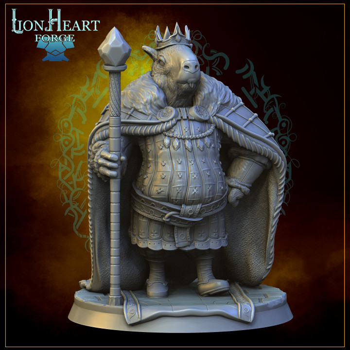 3D Printable Capybara (King Fergus) by Lion Heart Forge