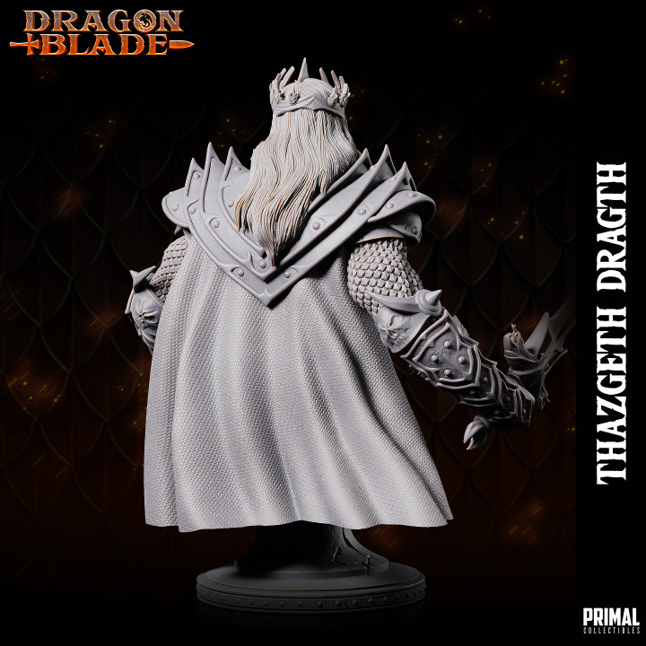 3D Printable Wizard - Fighter - Dragon Emperor Thazgeth Draght - Bust ...