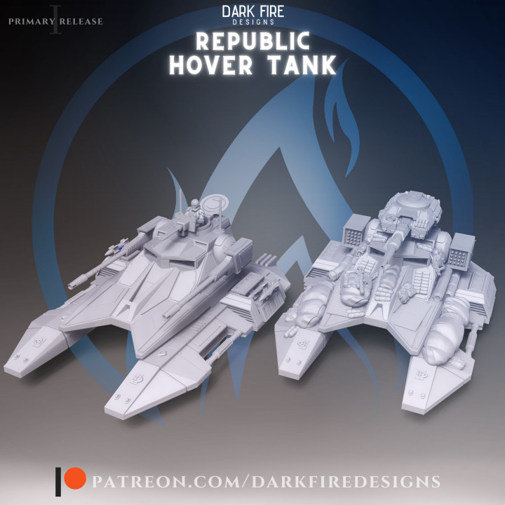 3D Printable Republic Hover Tank by Dark Fire Designs