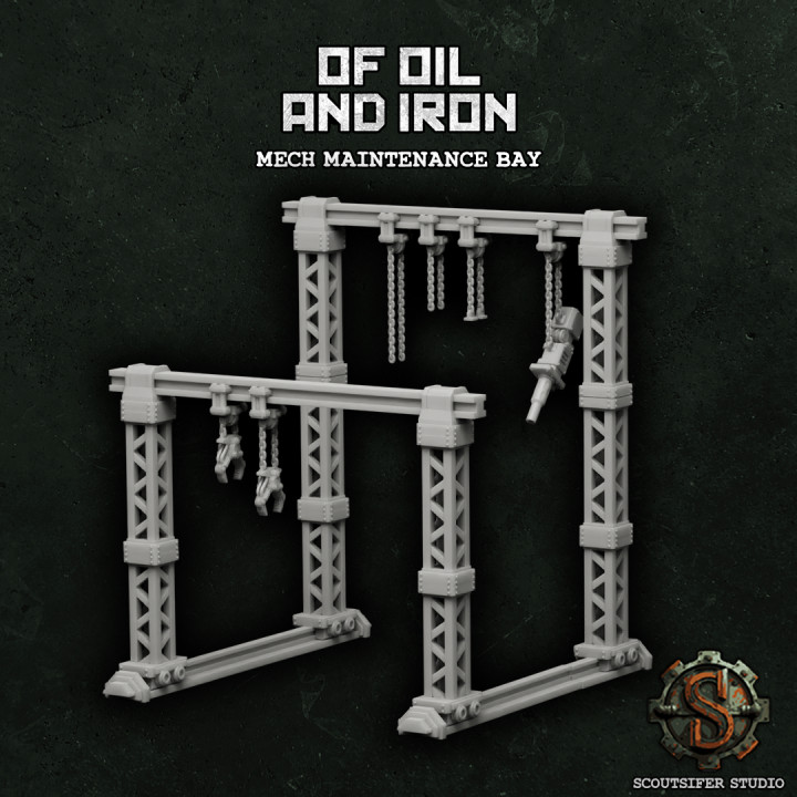 3D Printable Mech Maintenance Bay / Hangar Diorama Terrain Set by ...