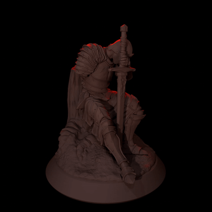 3D Printable Fallen Knight - PRESUPPORTED by Flames Maker