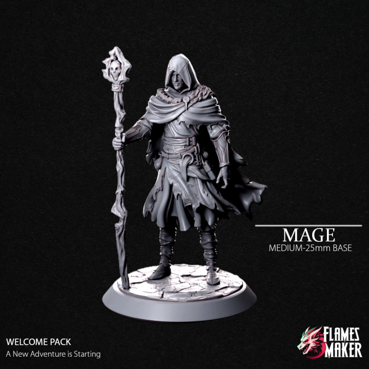 3D Printable Human Mage - PRESUPPORTED by Flames Maker