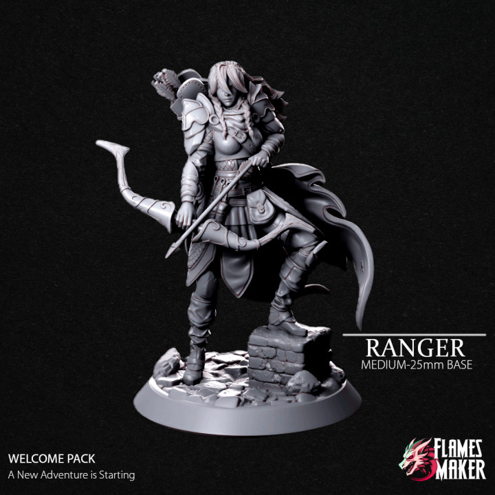 3D Printable Human Ranger - PRESUPPORTED by Flames Maker