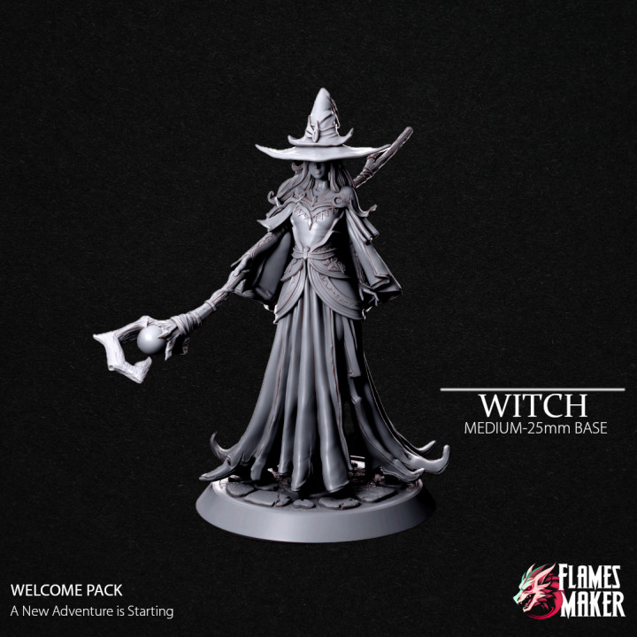 3D Printable Human Witch - PRESUPPORTED by Flames Maker