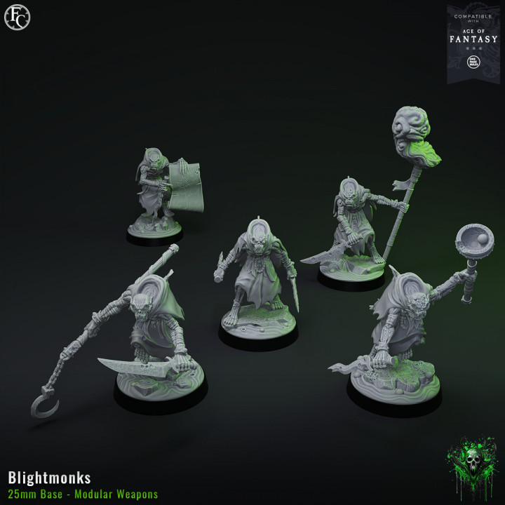 3D Printable Blight Monks by Fleshcraft Studio