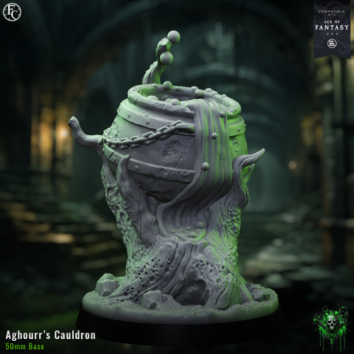 3D Printable Aghourr's Cauldron by Fleshcraft Studio