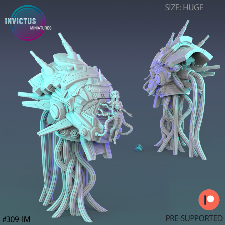 3D Printable Cyborg Hive Queen / Infantry Machine / Space War Construct ...