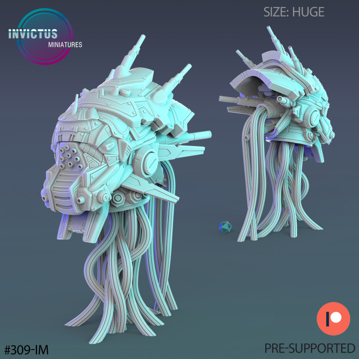 3D Printable Cyborg Hive Queen Set / Infantry Machine / Space War Construct / Steampunk Battle ...