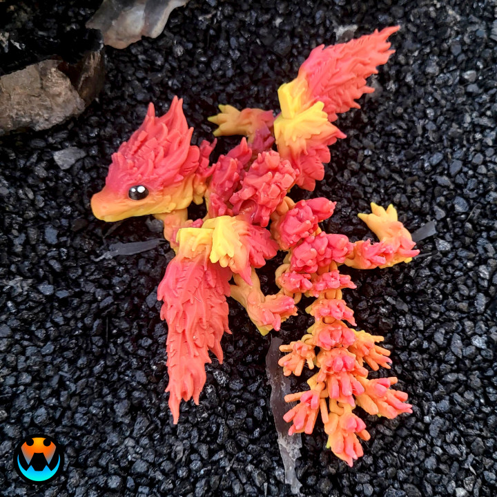 3D Printable Baby Phoenix Dragon by Cinderwing3D