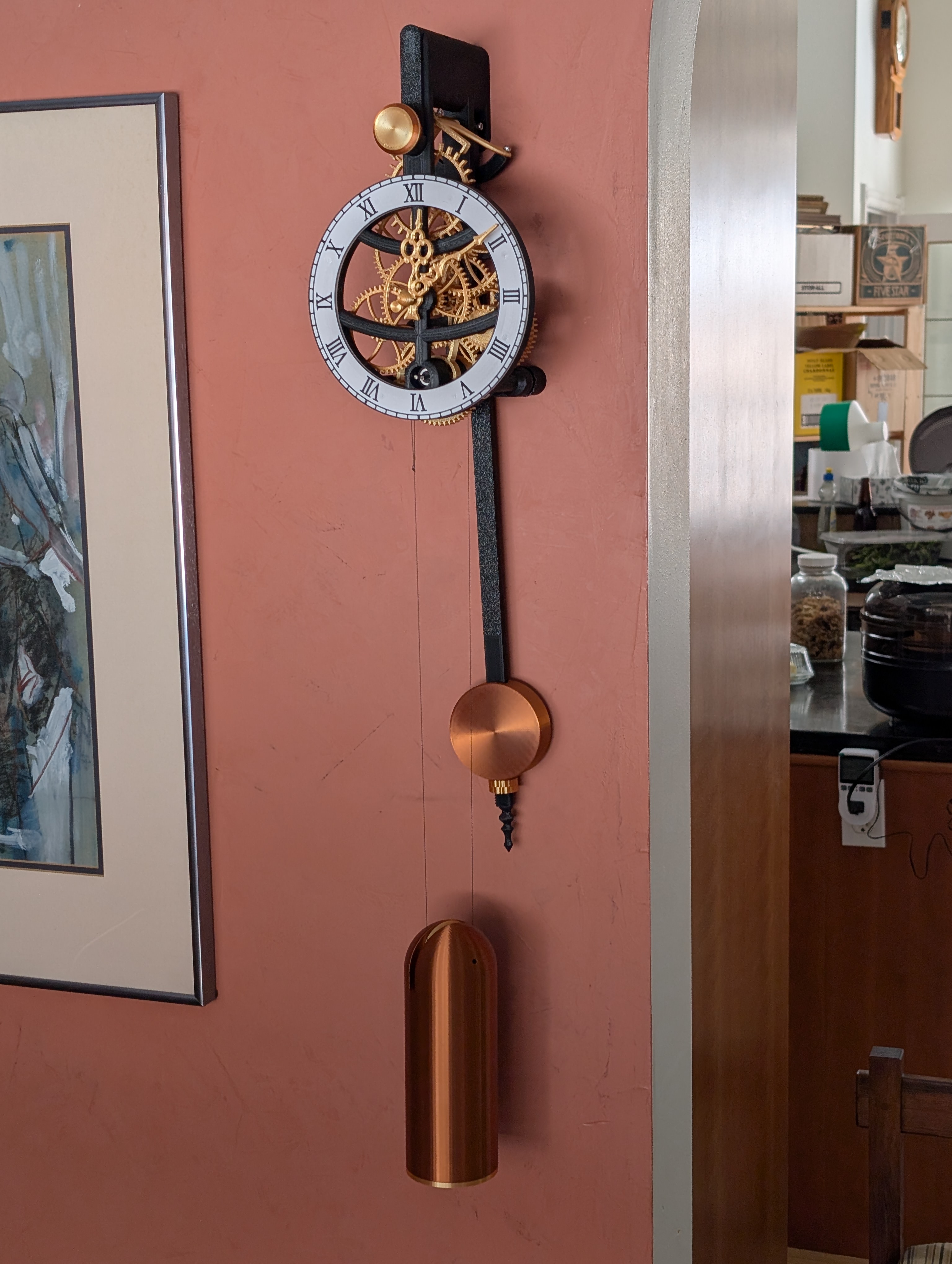 3D Printable Small 8 Day Clock by Steve Peterson