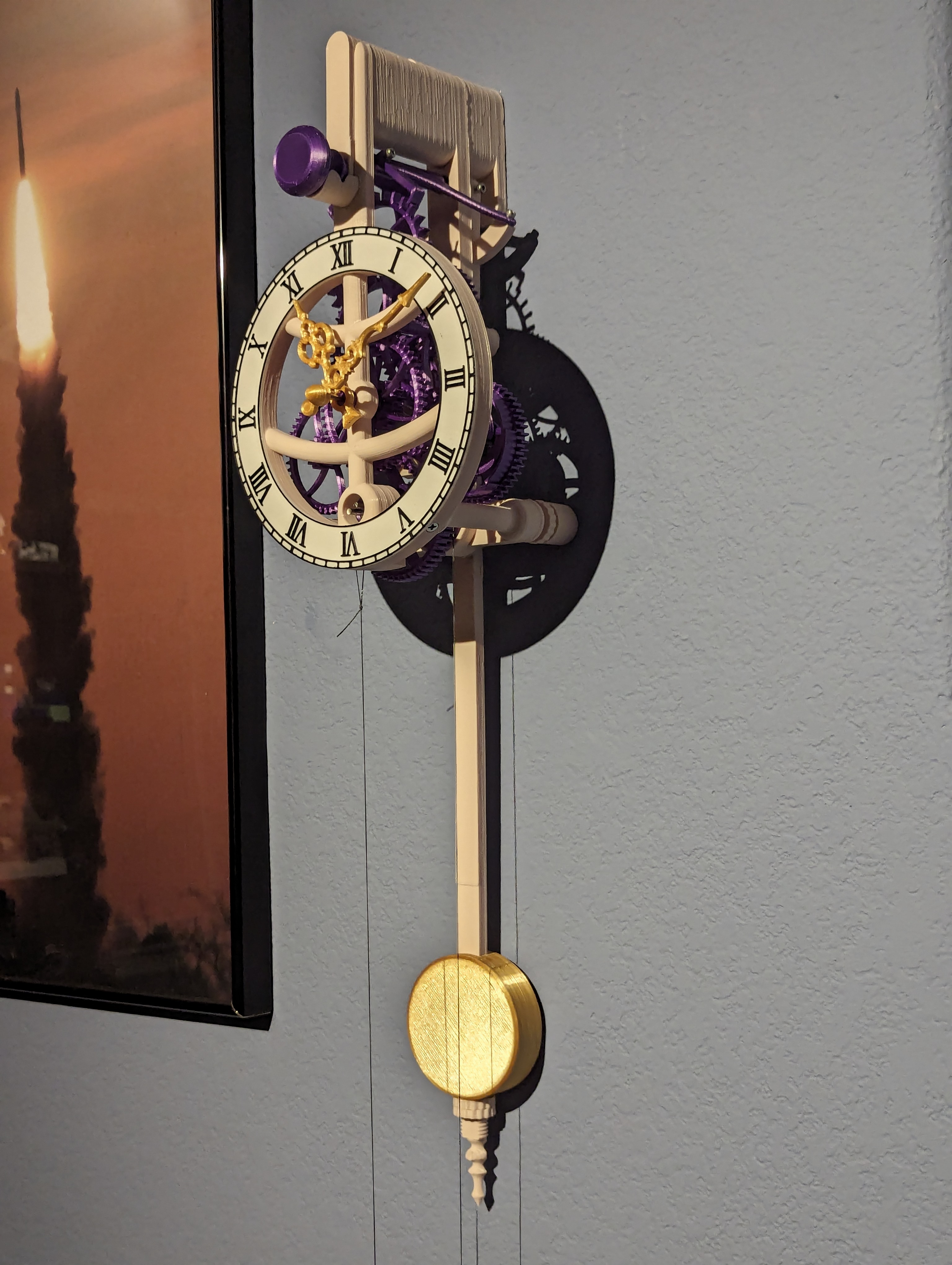 3D Printable Small 8 Day Clock by Steve Peterson