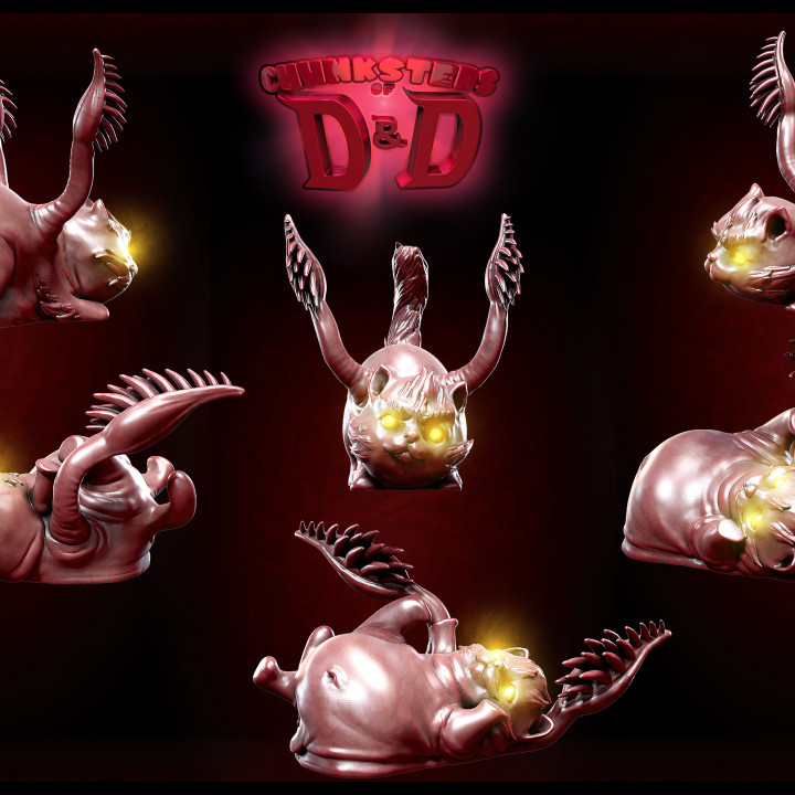 3D Printable Chunky Displacer Cubs (2 poses) by Mini Monster Mayhem