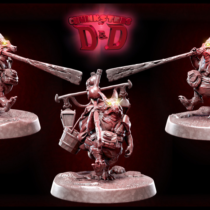 3D Printable Kobold Traveling Merchant (pose 2 of 4) by Mini Monster Mayhem