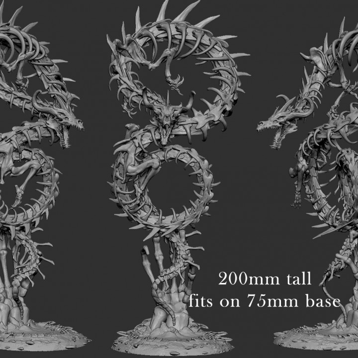 3D Printable Death Coil Dragon by Mini Monster Mayhem