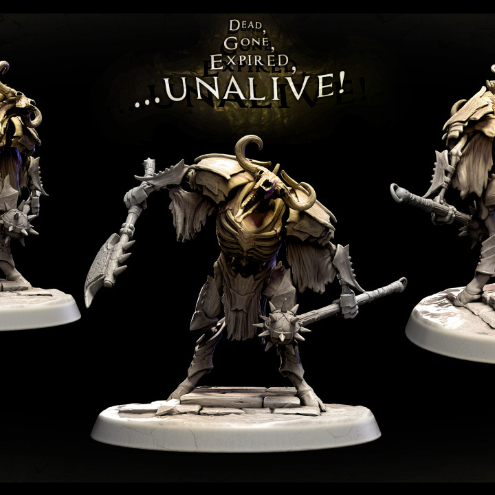 3D Printable SkeleTaur (Undead Minotaur)(pose 1 of 4) by Mini Monster ...