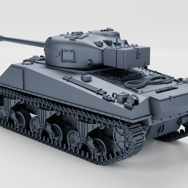 3D Printable Sherman Firefly VC with QF 17-pounder (US, WW2) by Wargame3d