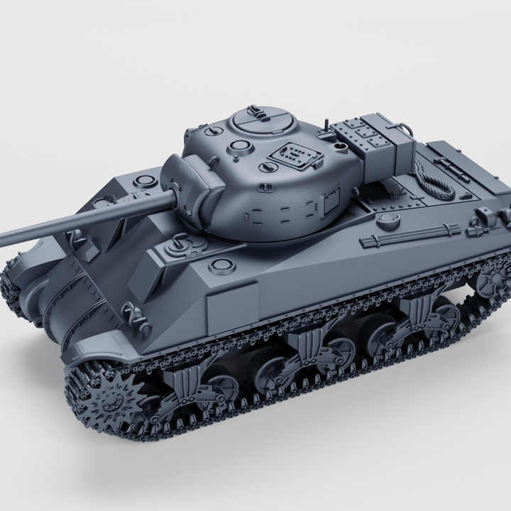 3D Printable Sherman Firefly VC with QF 17-pounder (US, WW2) by Wargame3d
