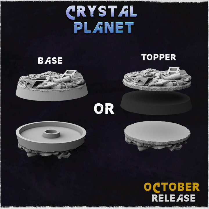 3D Printable Crystal Planet - Bases & Toppers (Big Set+) by Zabavka ...