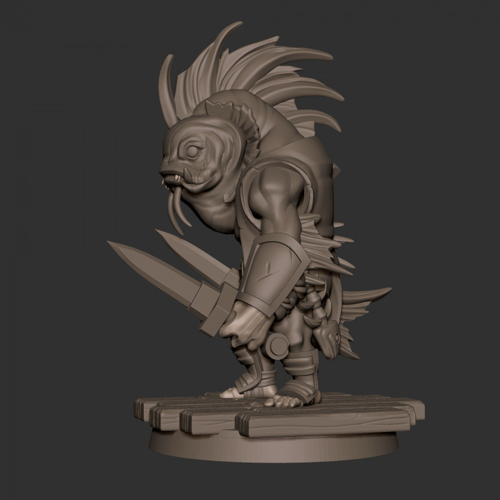 3D Printable Locathah Bandit (Daggers) by Bite the Bullet