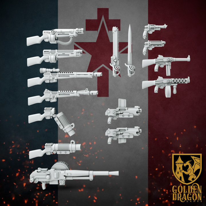 3D Printable Marcher Commander's Armory by Golden Dragon Games