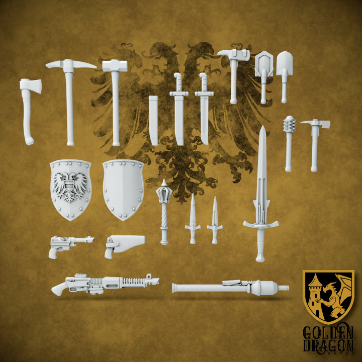 3D Printable Marcher Commander's Armory by Golden Dragon Games