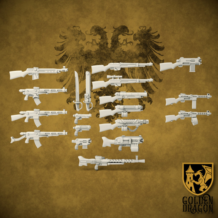 3D Printable Marcher Commander's Armory by Golden Dragon Games