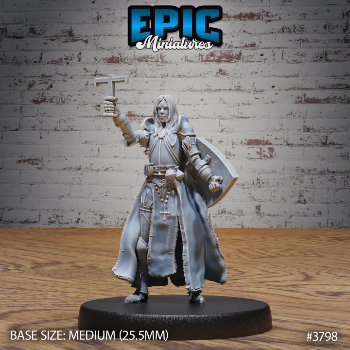 3D Printable New World Cleric Female Set / Human Priest / Magical ...