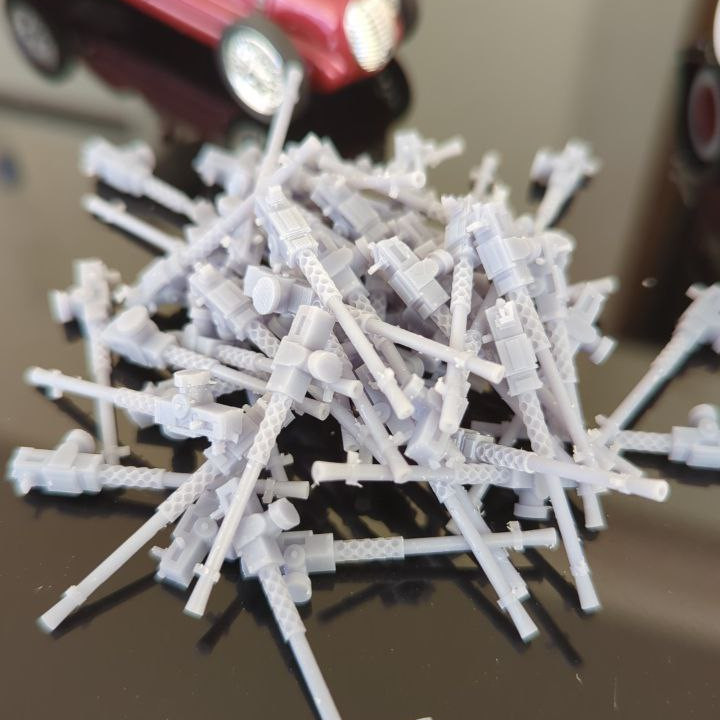 3D Printable Car Wars - Basic Weapons kit by Korhyl Miniatures