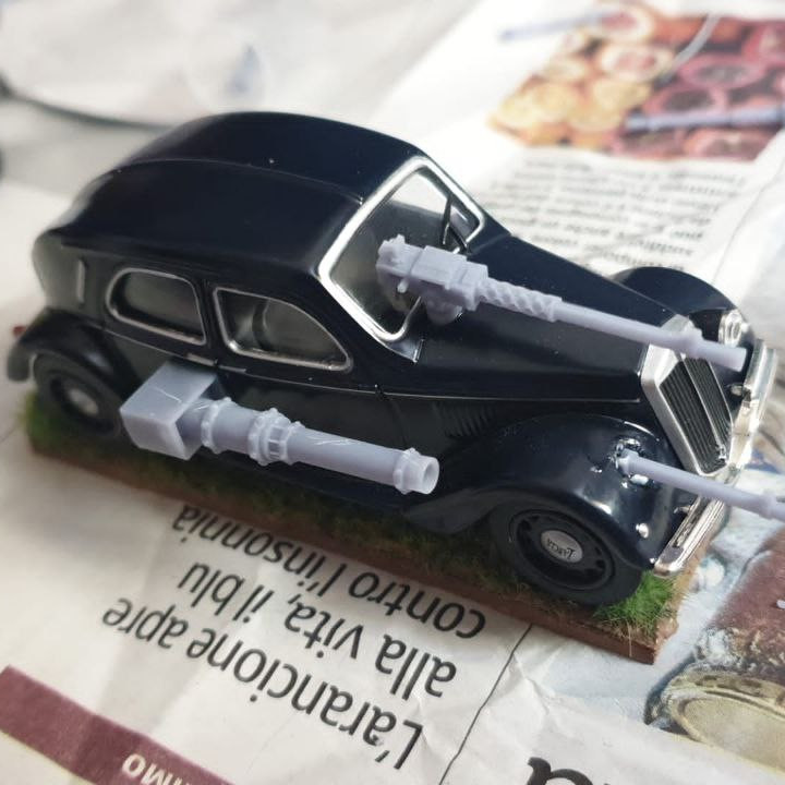 3D Printable Car Wars - Basic Weapons kit by Korhyl Miniatures