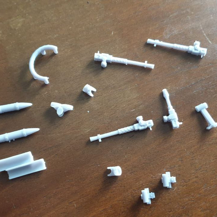 3D Printable Car Wars - Basic Weapons kit by Korhyl Miniatures