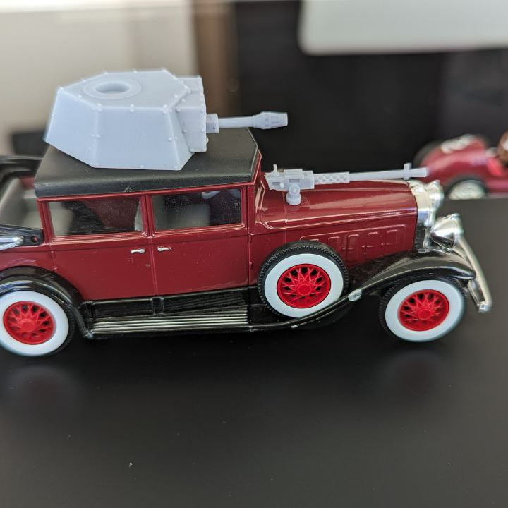 3D Printable Car Wars - Turret Weapons Kit by Korhyl Miniatures