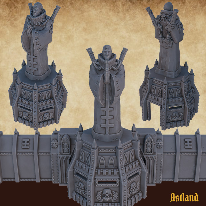 3D Printable Statue of warden priest. Kickstarter campaign set. by Astland