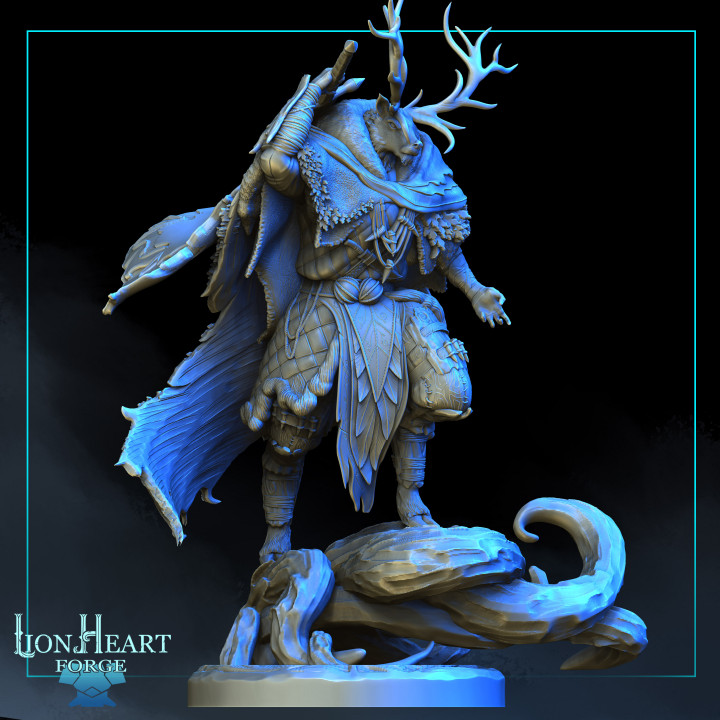 3D Printable Deer knight (Drystan) by Lion Heart Forge