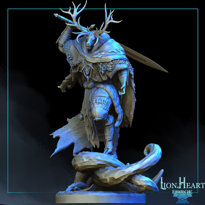 3D Printable Deer knight (Drystan) by Lion Heart Forge