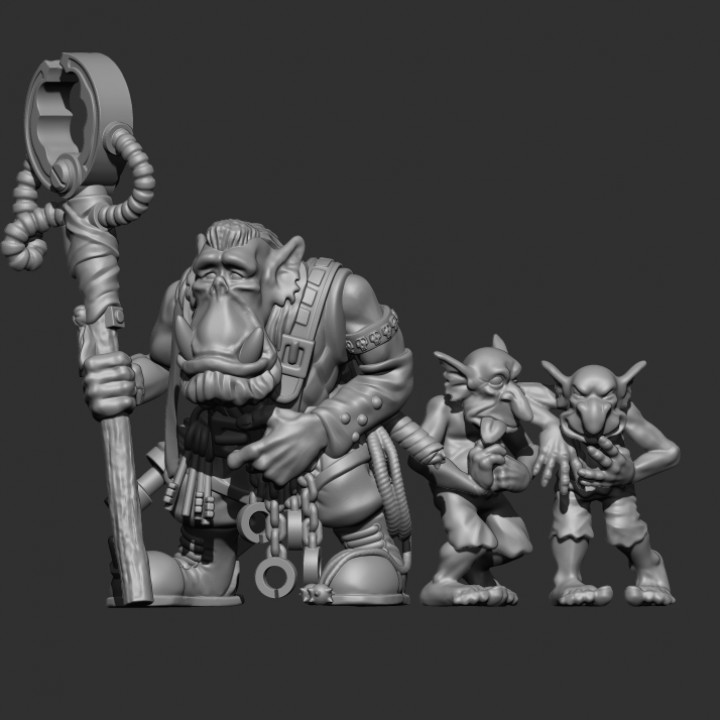 3D Printable Runtherd and runts by Trollet Miniatures