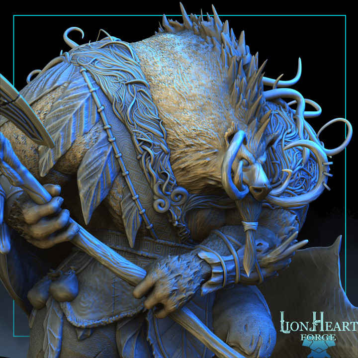 3D Printable Boar knight (Madoc ironfang) by Lion Heart Forge