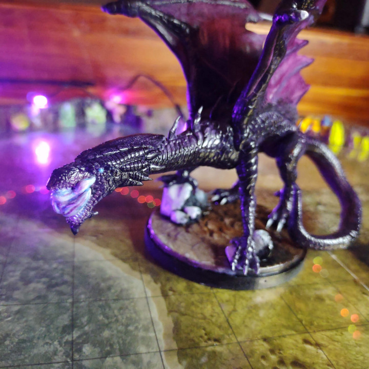 3D Print of Adult Purple Dragon by PaintingFantasms