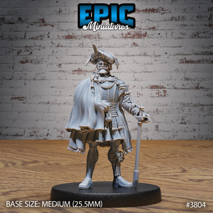 3D Printable Conquest Leader Set / New World Warrior / Noble Human ...