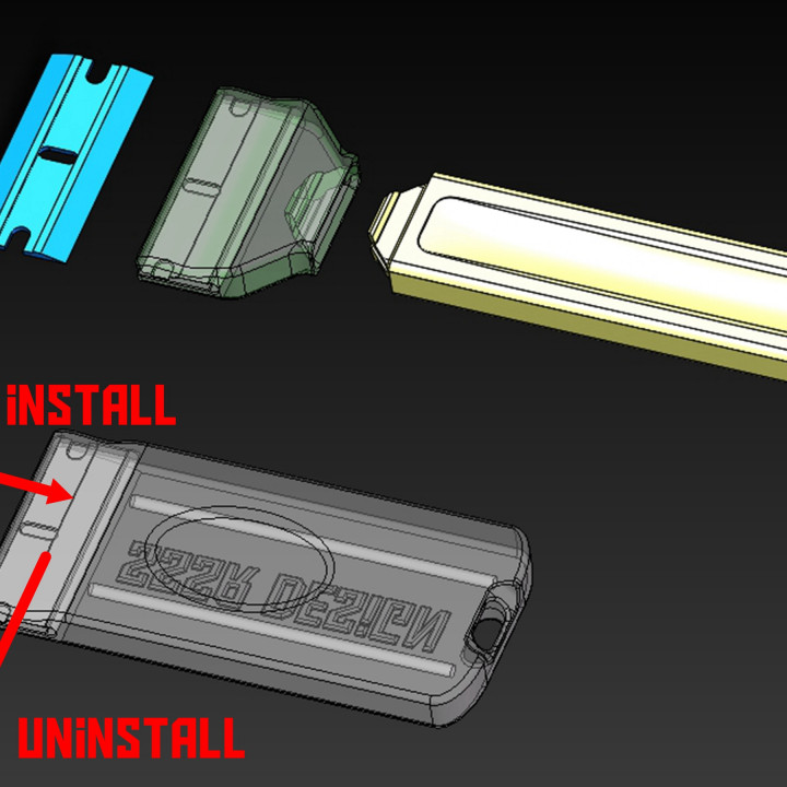 3D Printable Plastic Scraper by MING