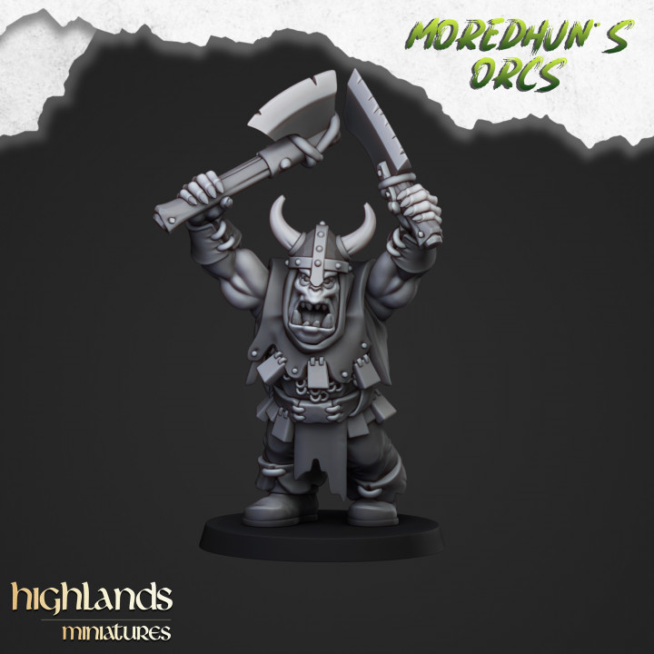 3D Printable Orc Warriors with Hand Weapons and Spears - Highlands ...