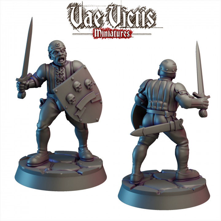 3D Printable Human Mercenary #02 [PRE-SUPPORTED] by Vae Victis Miniatures