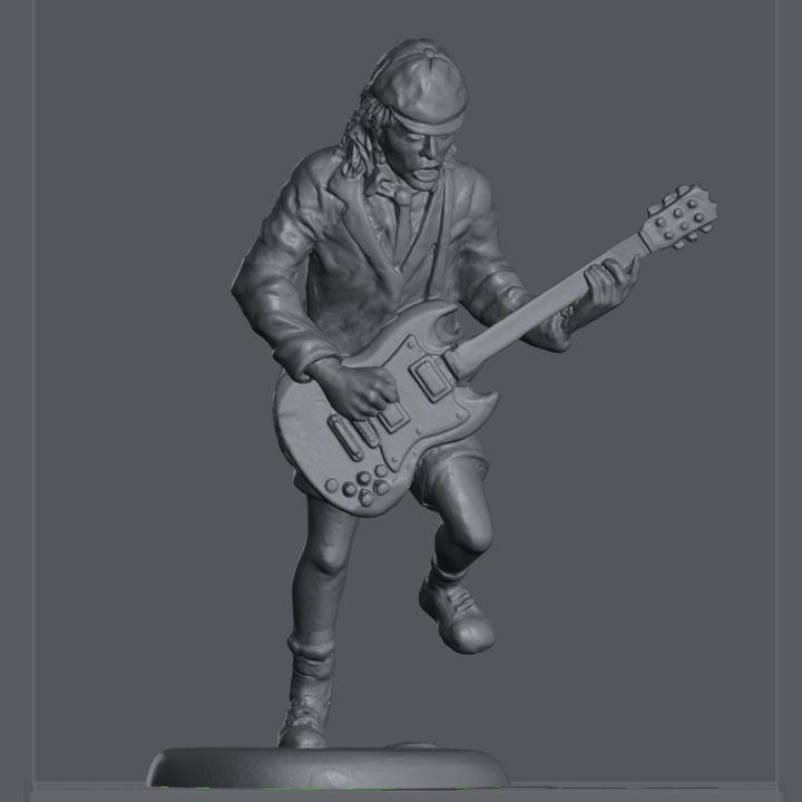 3D Printable Angus Young AC- DC by Sanny Campbell