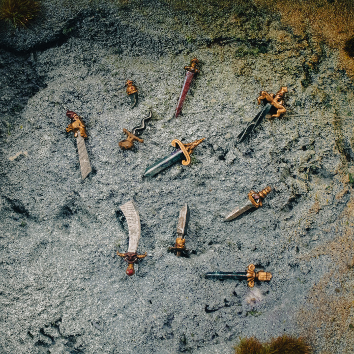 3D Printable 11 Legendary Magical Swords - Kitbashing or Basing Bits by ...