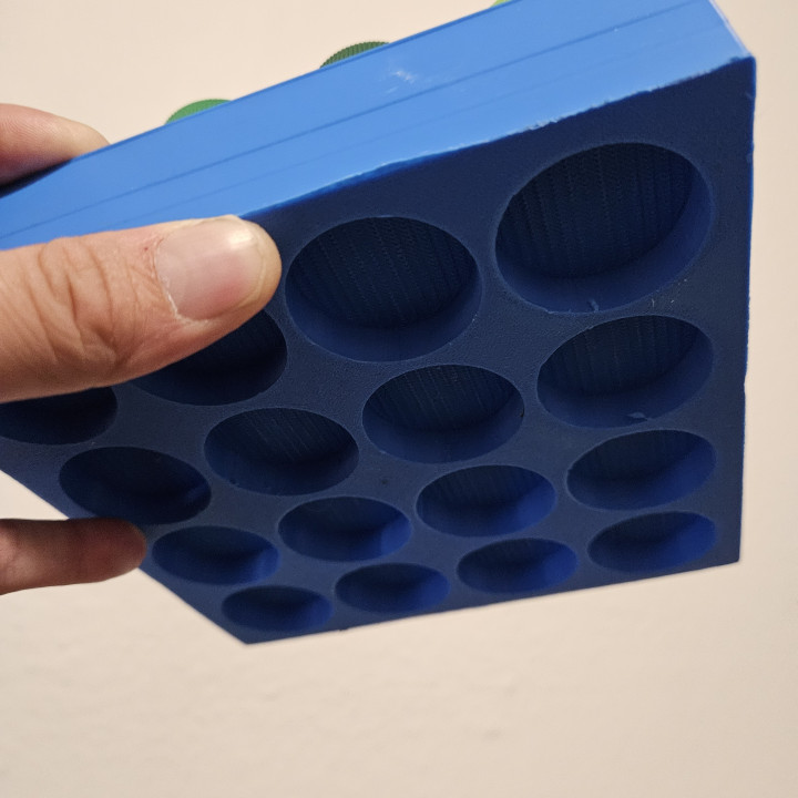 3D Printable tamyia stackable paint jar holder by ADAM SPARKS