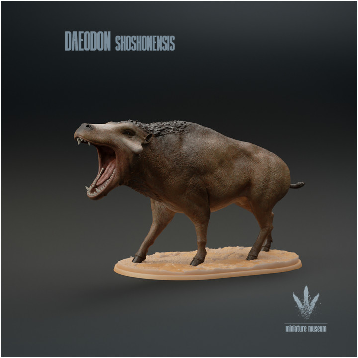 3D Printable Daeodon shoshonensis : The Hell Pig by Miniature Museum