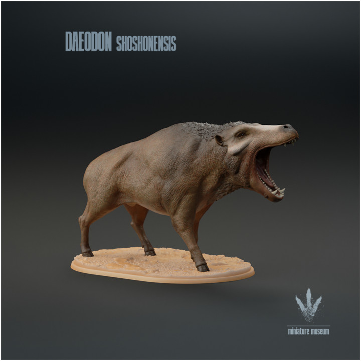3D Printable Daeodon shoshonensis : The Hell Pig by Miniature Museum