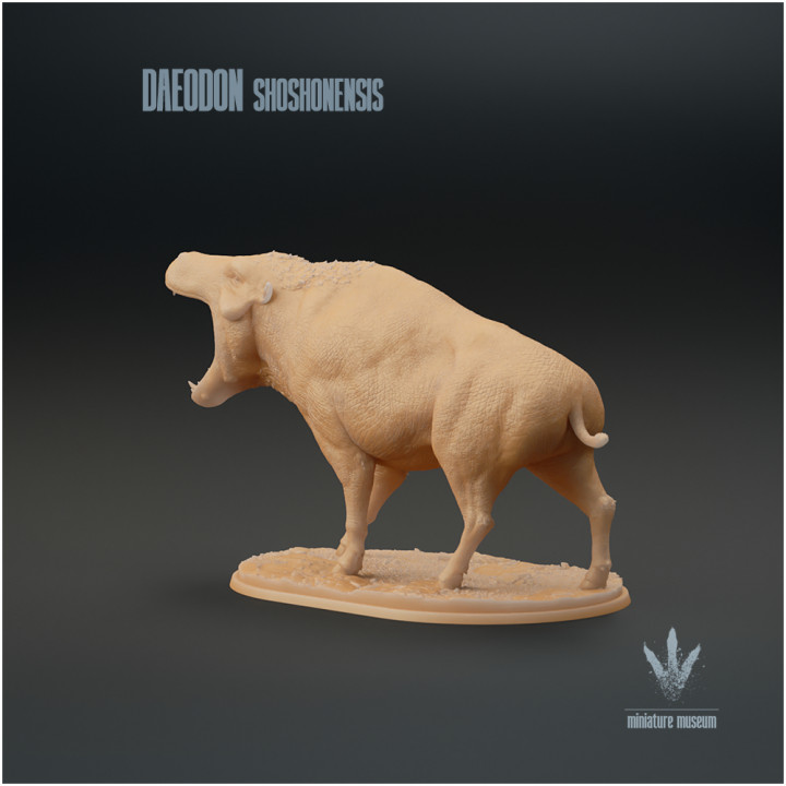 3D Printable Daeodon shoshonensis : The Hell Pig by Miniature Museum