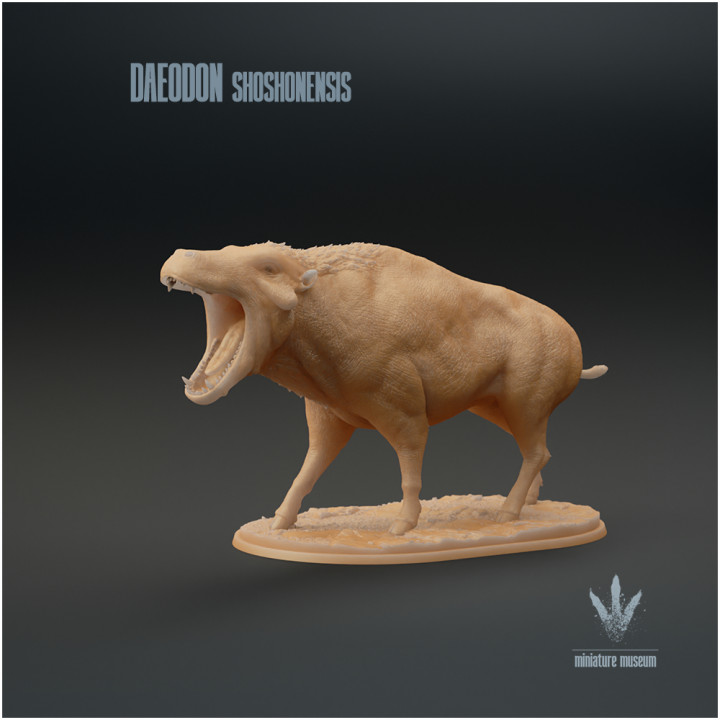 3D Printable Daeodon shoshonensis : The Hell Pig by Miniature Museum